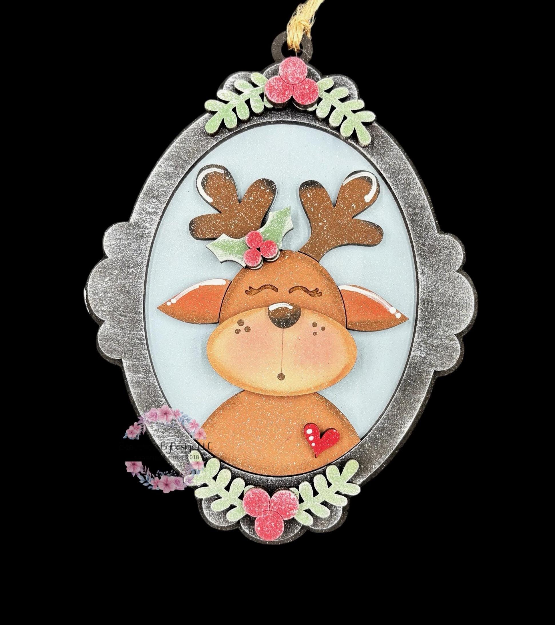 Reindeer Ornament, Whimsical Reindeer, Christmas Tree Ornament, 3D ...