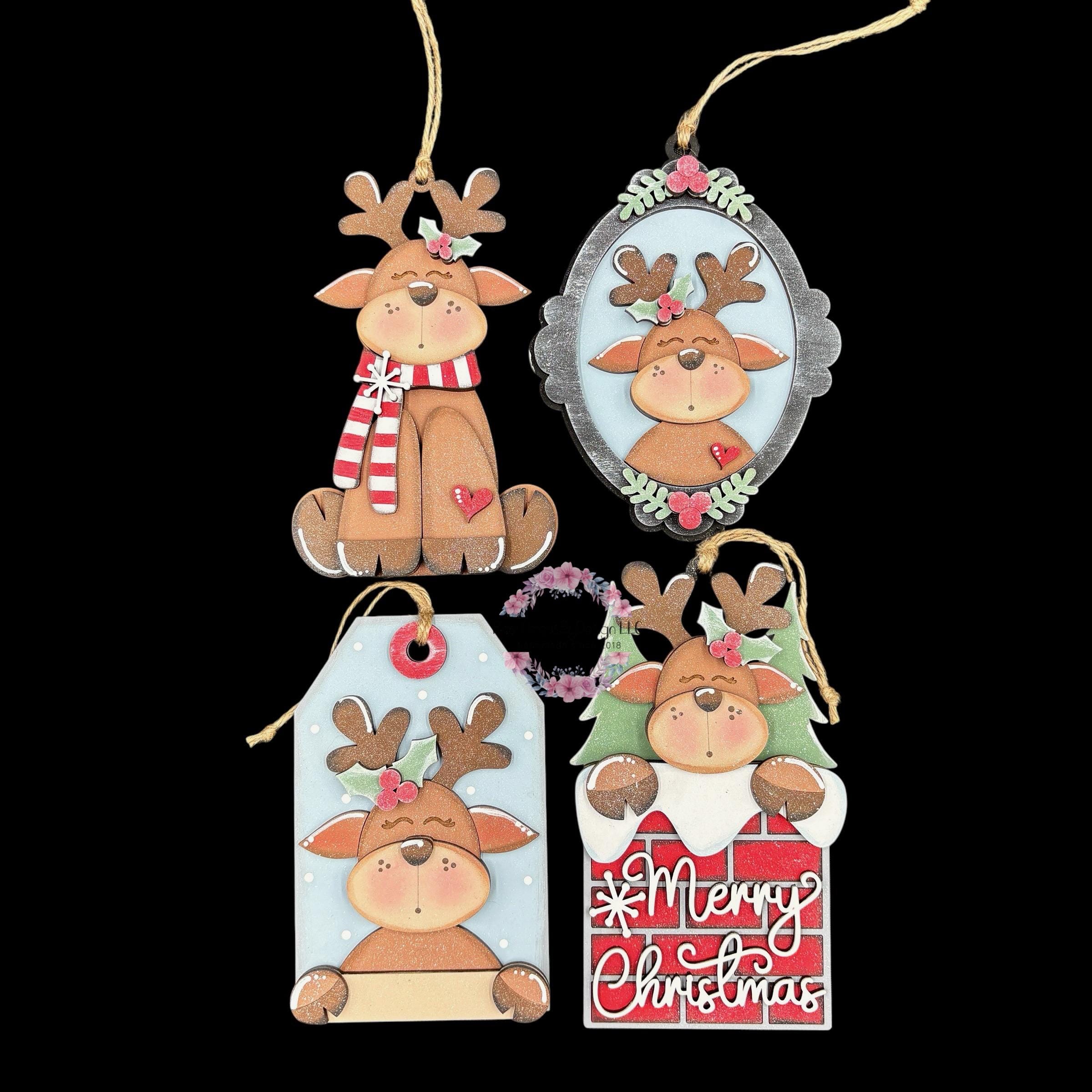 Reindeer Ornament, Whimsical Reindeer, Christmas Tree Ornament, 3D ...