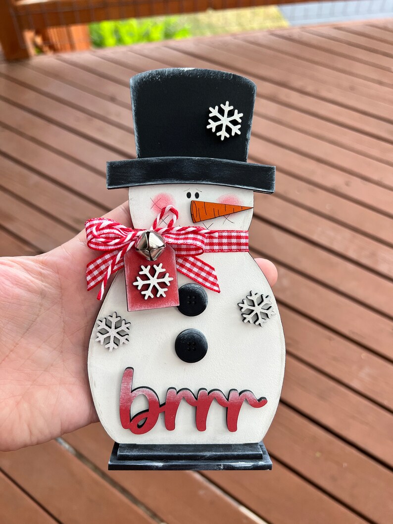 Snowman Decor, Snowman Shelf Sitter, Holiday Decor, Christmas Mantle ...