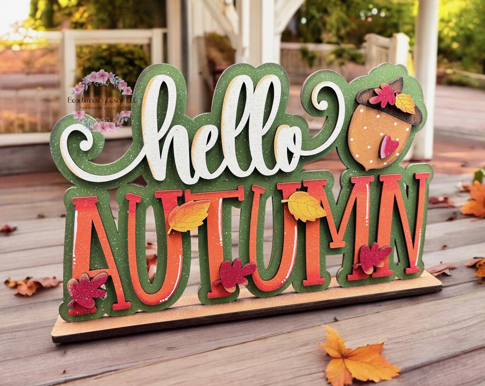 Hello Autumn, Autumn Decor, Autumn Shelf Sitter, Fall Decor, Fall ...