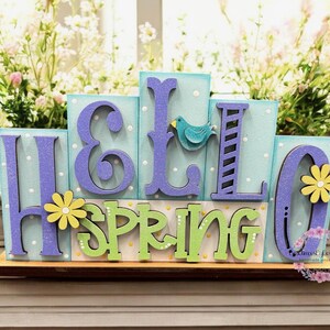Spring Word Block, Spring Decor, Springtime Decor, Easter 2025, Spring ...