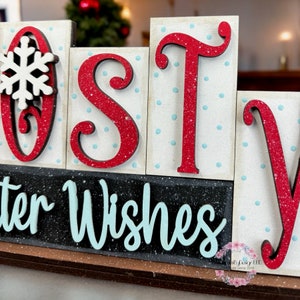 Christmas Word Block, Winter Decor, Winter Word Block, Office Christmas ...