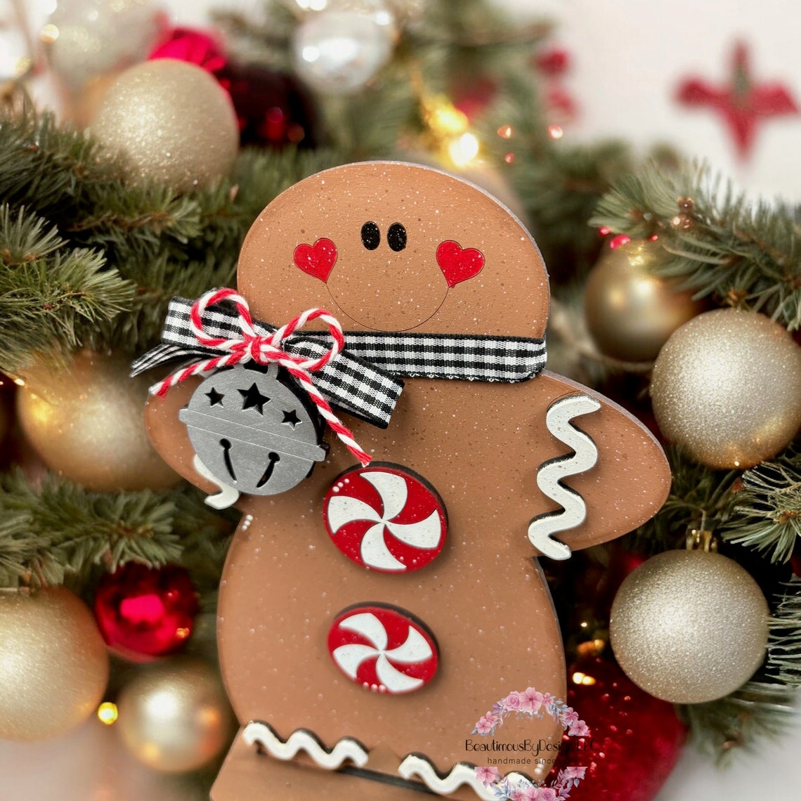 Gingerbread Man Decor, Christmas Decor, Gingerbread Man Shelf Sitter ...