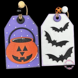 Halloween Gift Tag, Halloween Gift Card Holder, Pumpkin, Bat, Cat, Gift ...