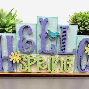 Spring Word Block, Spring Decor, Springtime Decor, Easter 2025, Spring ...