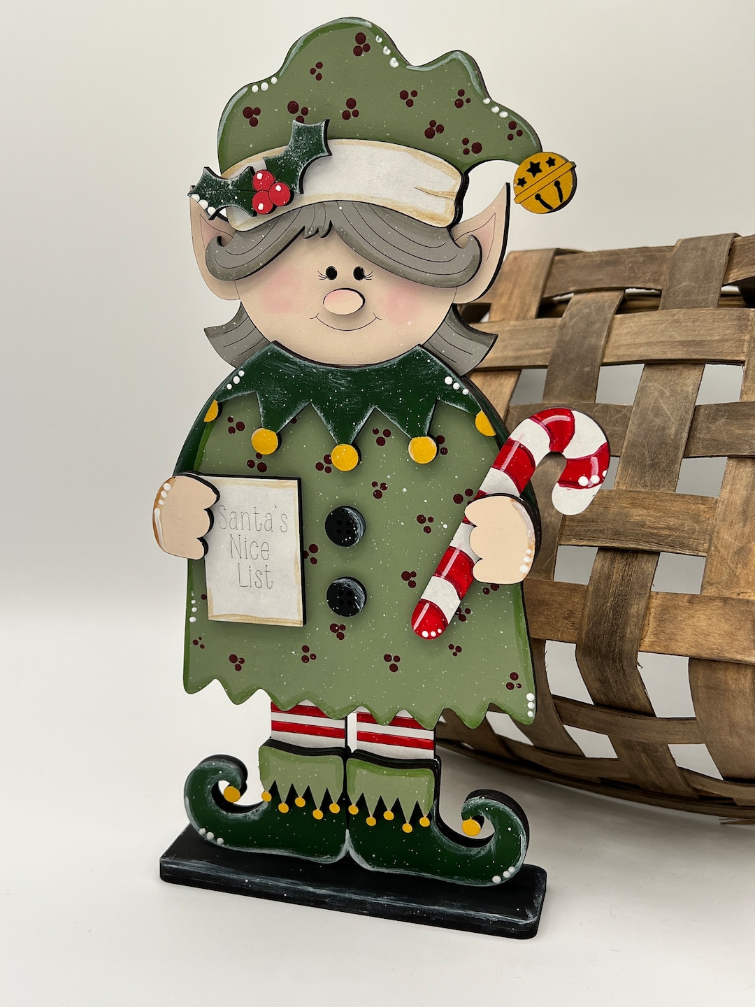 Elf Girl Decor, Elf Decor, Elf Girl Shelf Sitter, Holiday Elf ...