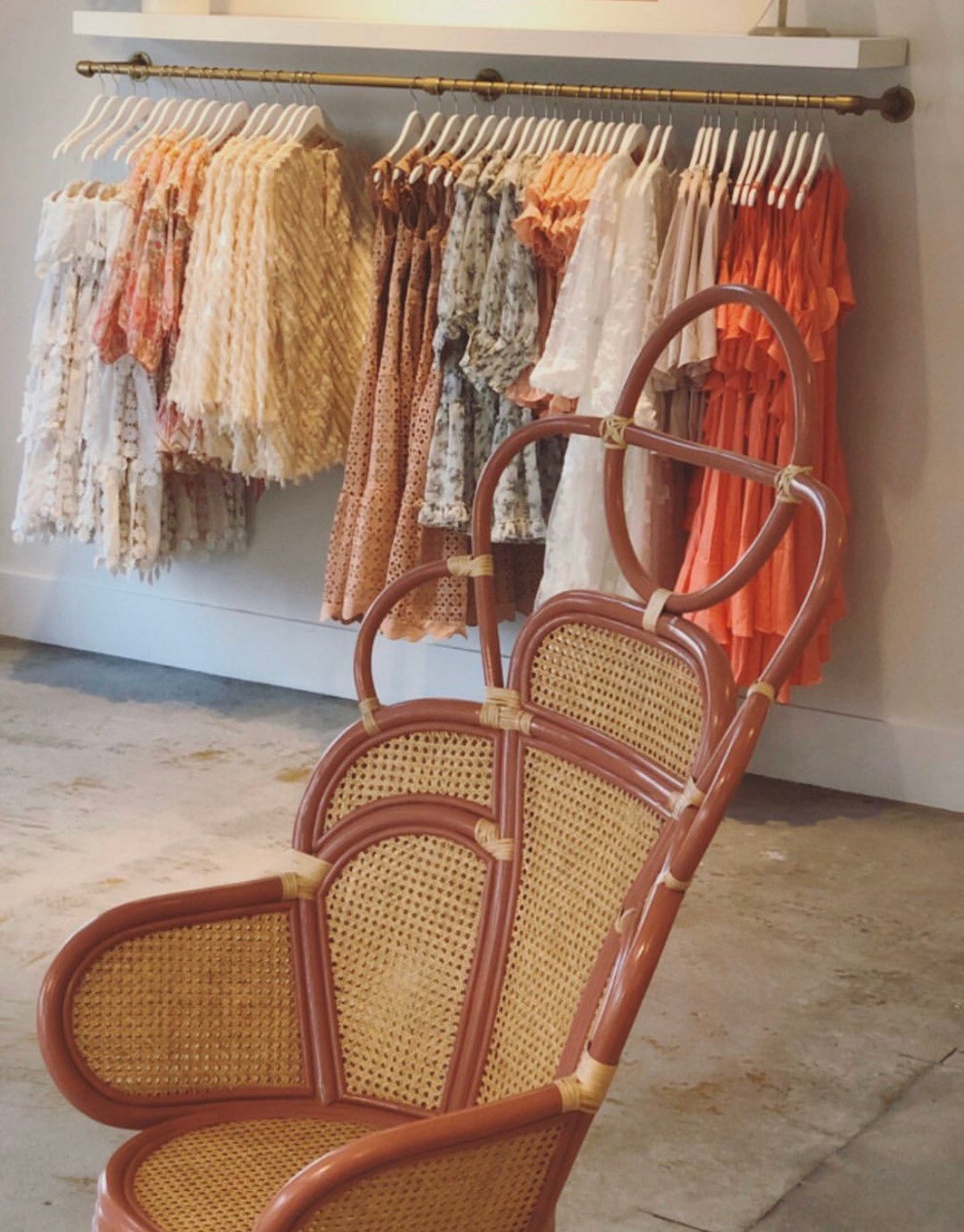 Wall Clothing Rod Rack Gold - Etsy