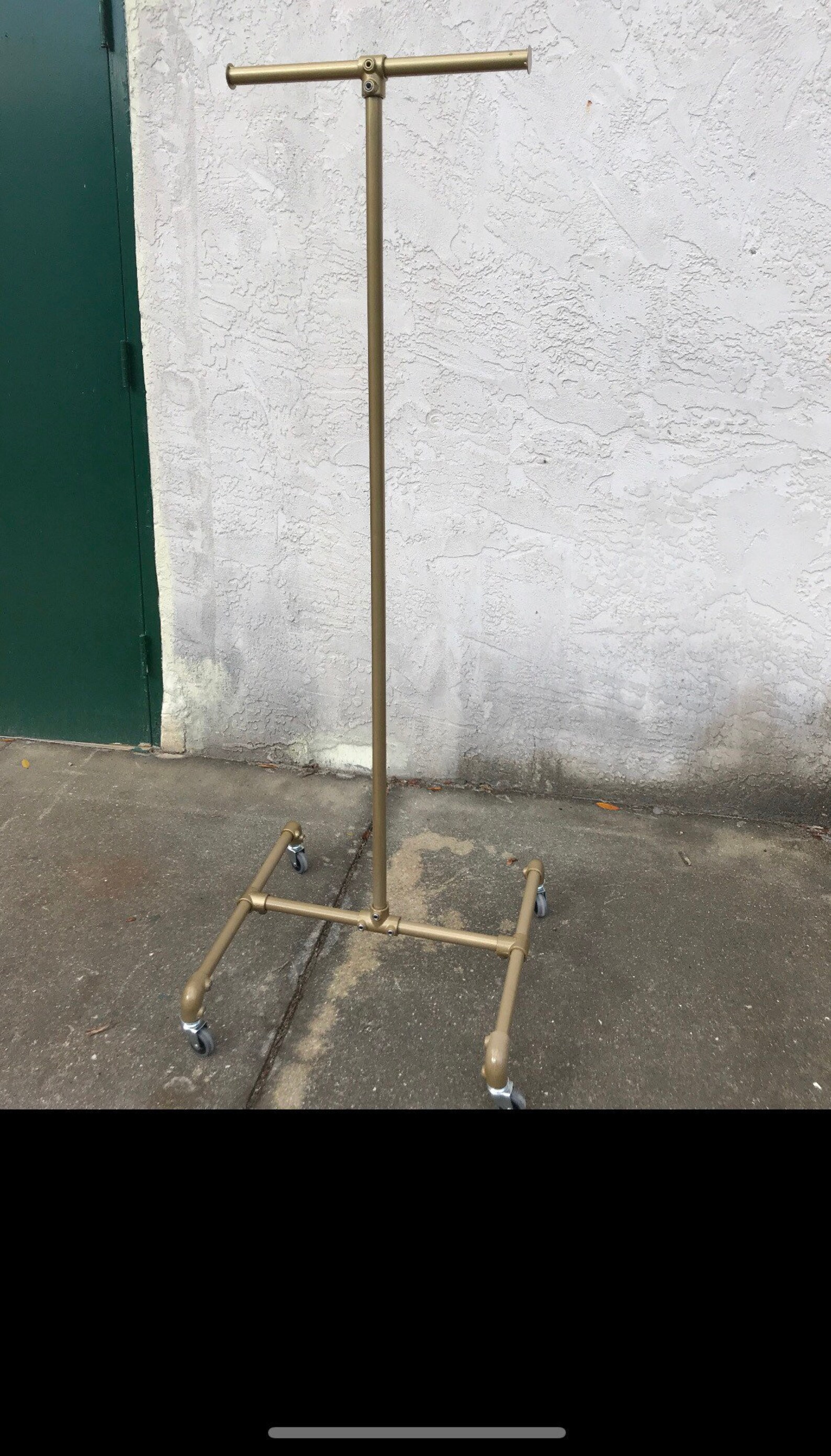 Two Way Rolling Rack T Stand Gold - Etsy