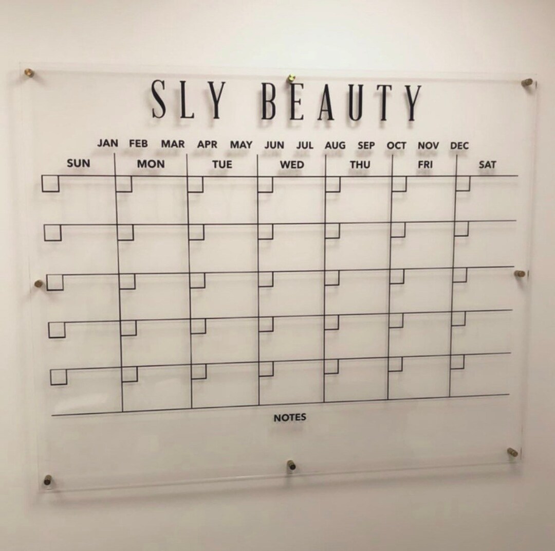 Acrylic Wall Calendar - Etsy