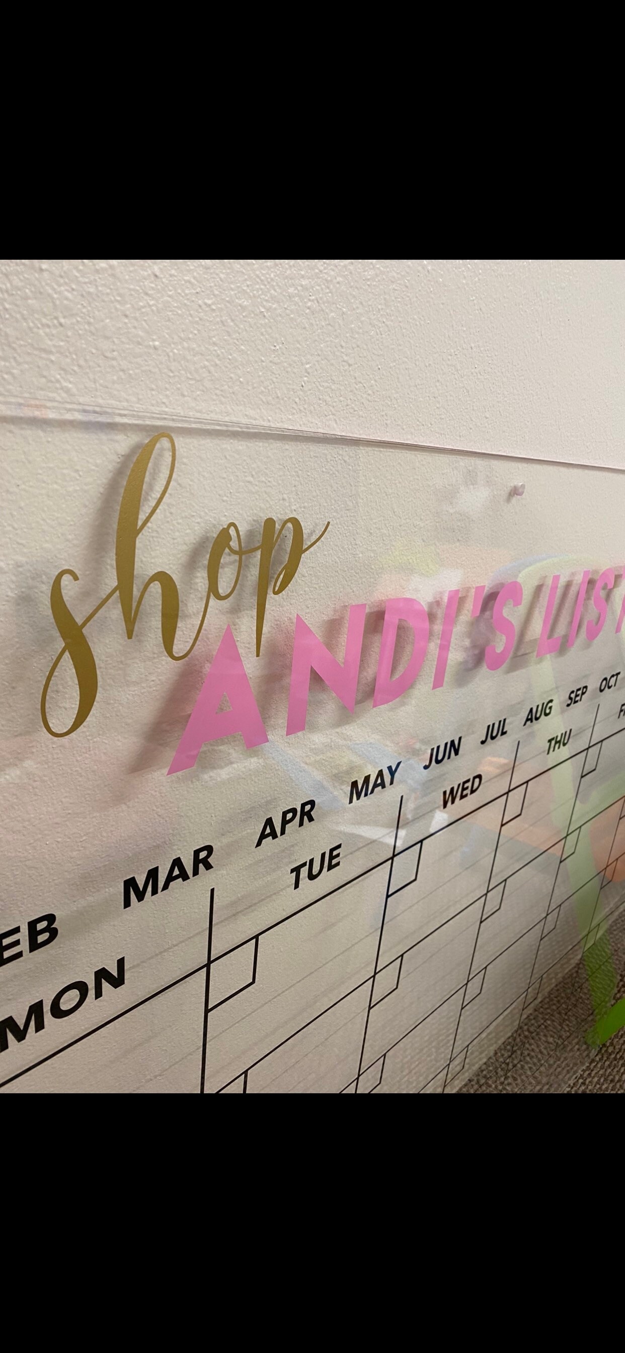 Acrylic Wall Calendar - Etsy