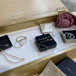 Jewelry Display Box Acrylic and Gold - Etsy Canada