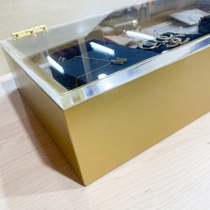 Jewelry Display Box Acrylic and Gold - Etsy Canada