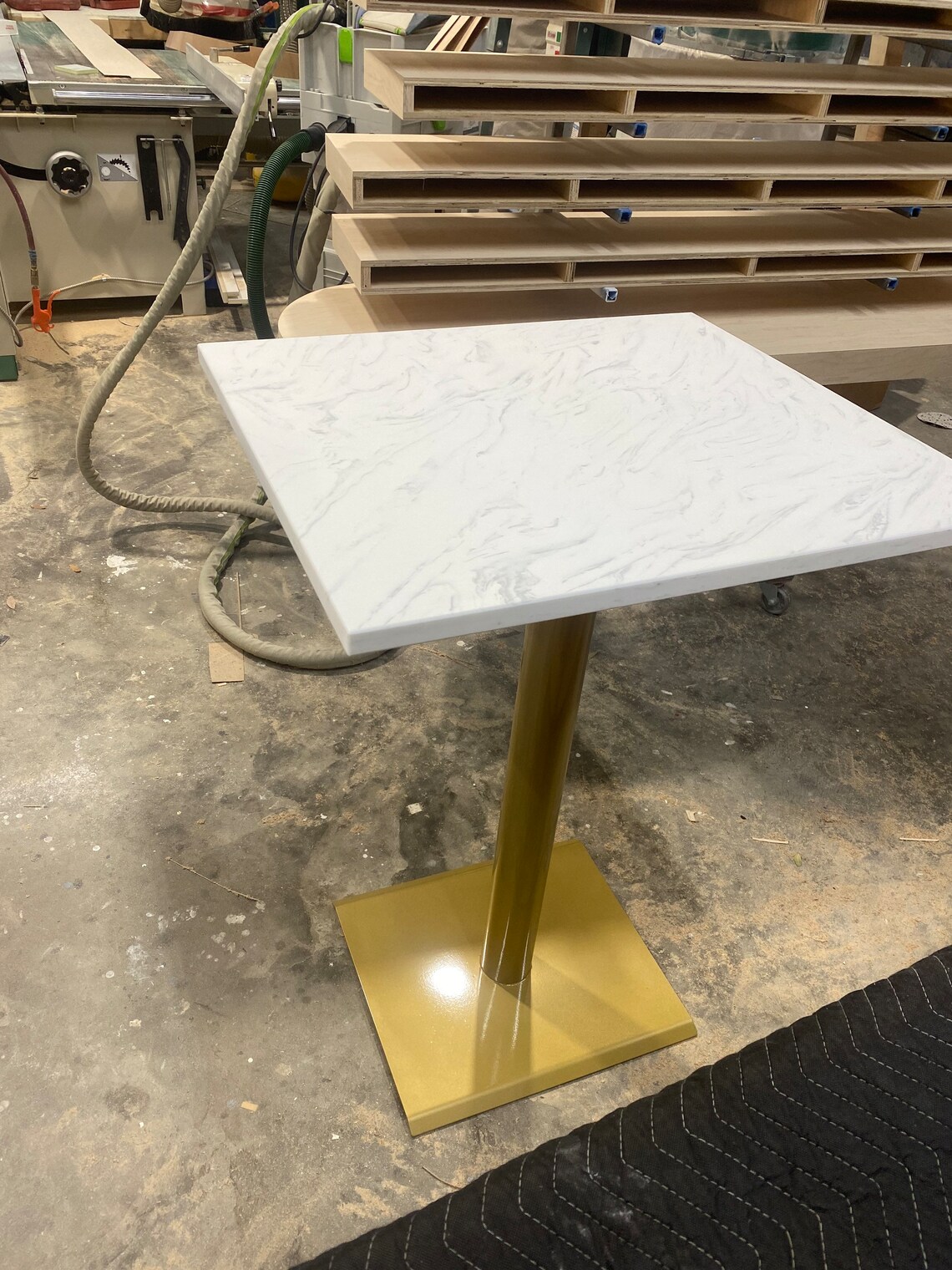 High Top Bar Top Table Gold and Marble - Etsy