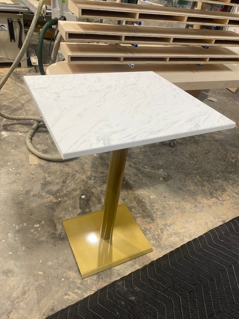 High Top Bar Top Table Gold and Marble - Etsy