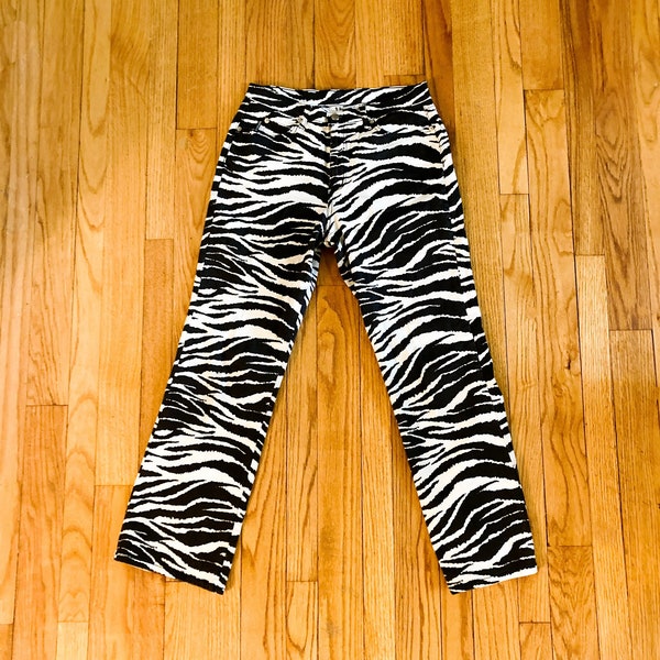 Zebra Print Pants - Etsy