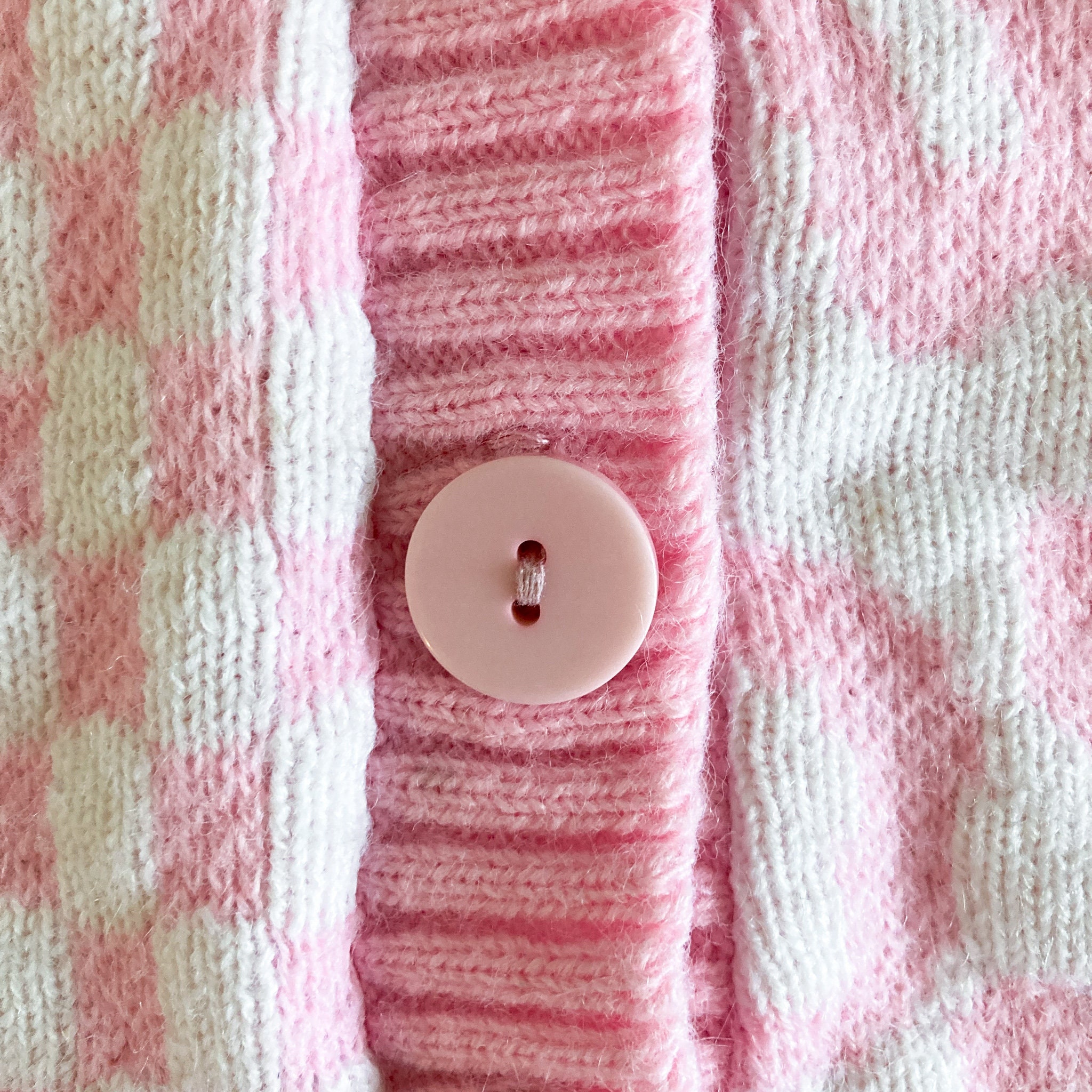 80s Kids Abstract Mixed Pattern Knit Button Down Sweater Vest in Pink ...