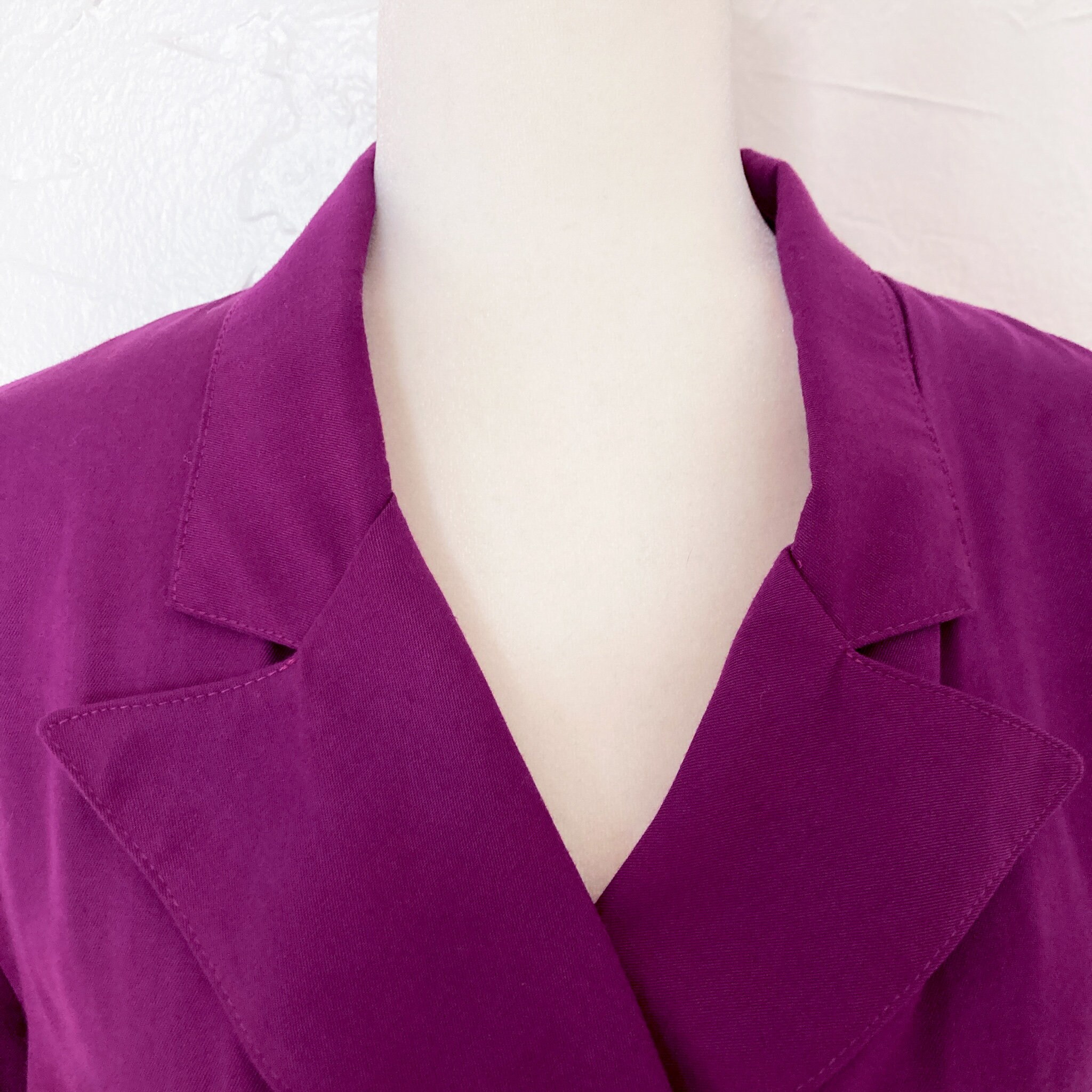 80s Colorblock Fuchsia and Black Rayon Blazer Medium/large - Etsy