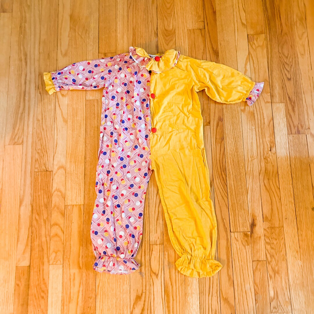 40s/50s Kids Handmade Clown Halloween Costume With Deco Circle - Etsy