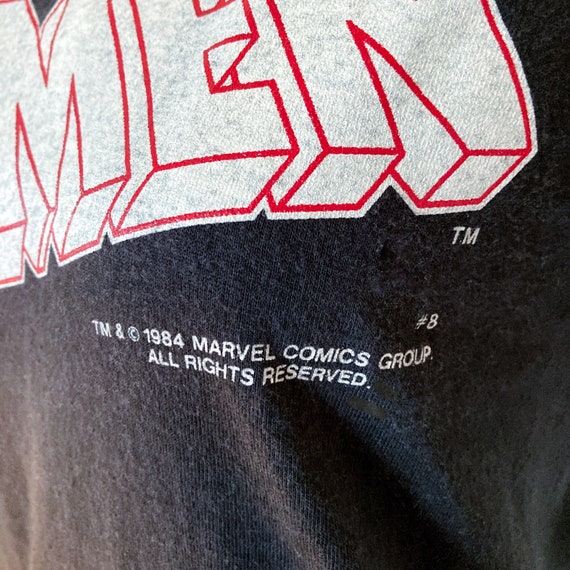 80s X-Men Logo 1984 Marvel Comics Black White Red Sin… - Gem