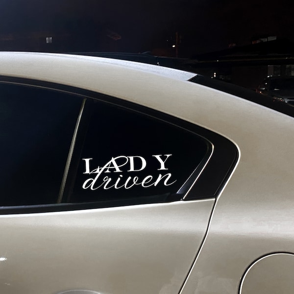 Lady Driven Decal - Etsy