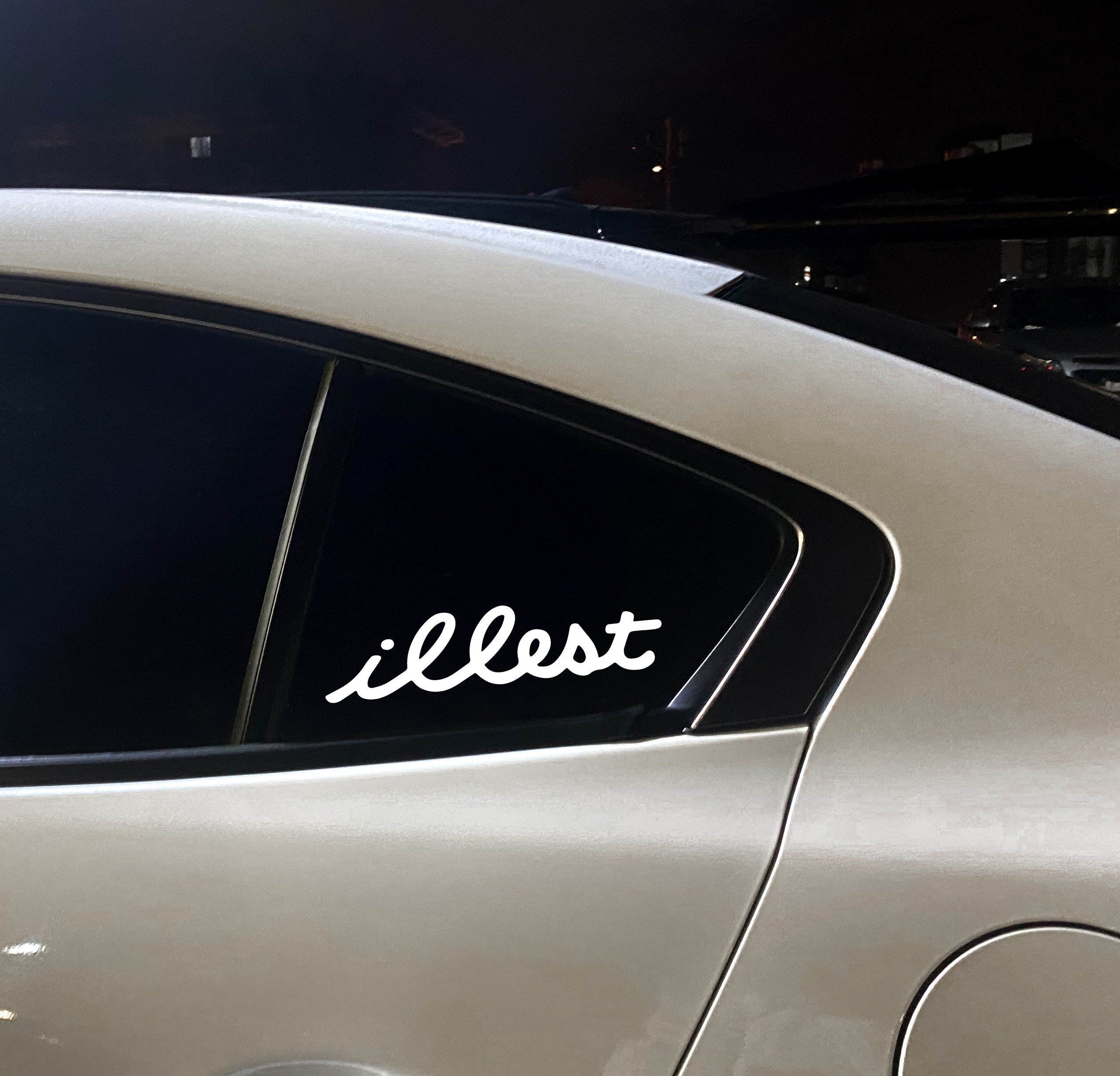 illest Cursive Car Decal Electronics & Accessories Car Parts ...