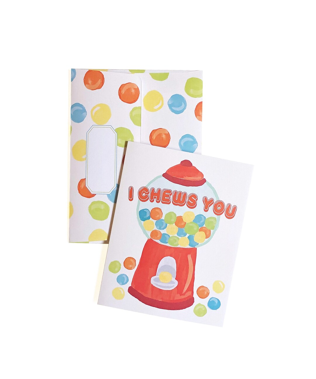 Love Greeting Card Friendship Greeting Card Valentine Card Bubble Gum ...