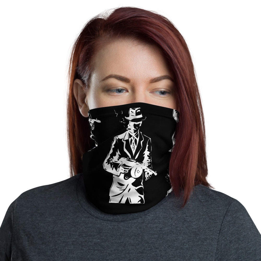 Mobster Face Mask Italian Mob Gangster Facemask Mafia OG | Etsy