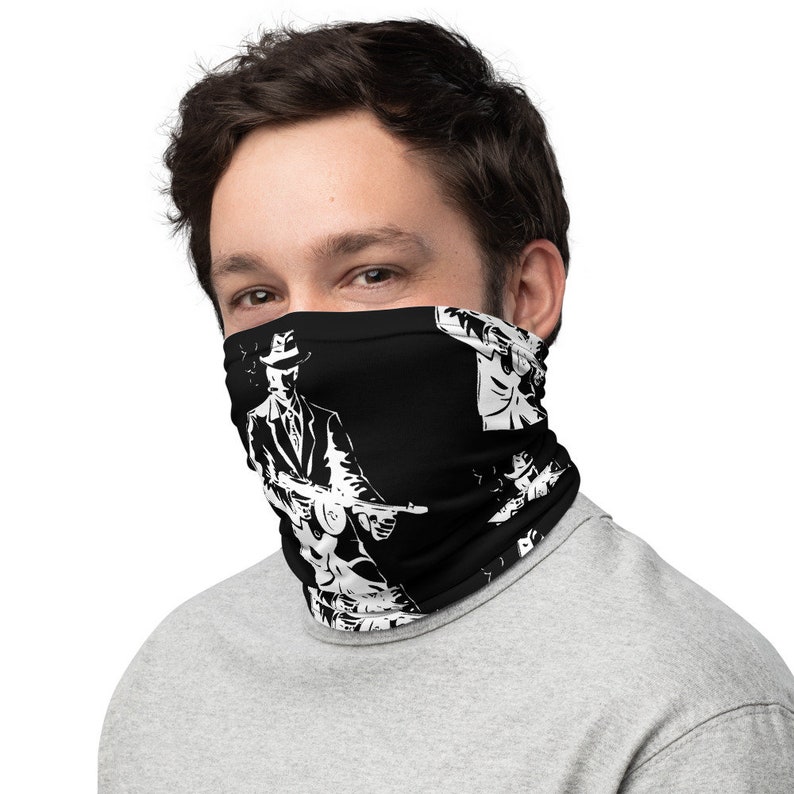 Mobster Face Mask Italian Mob Gangster Facemask Mafia OG | Etsy