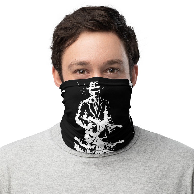 Mobster Face Mask Italian Mob Gangster Facemask Mafia OG | Etsy