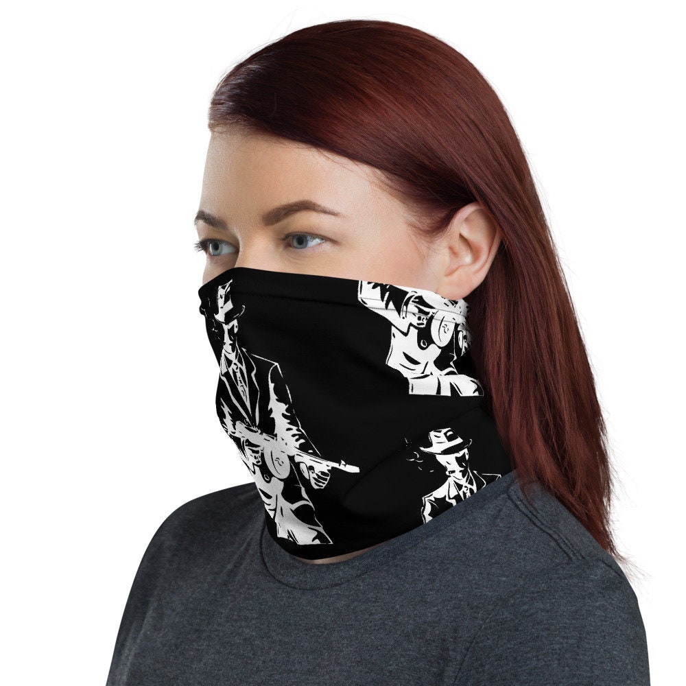 Mobster Face Mask Italian Mob Gangster Facemask Mafia OG | Etsy