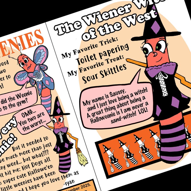 Halloweenies Zine – Hot Dog Halloween Costumes - Etsy