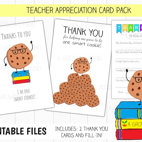 Virtual Teacher Appreciation Printable Thank You Note for | Etsy