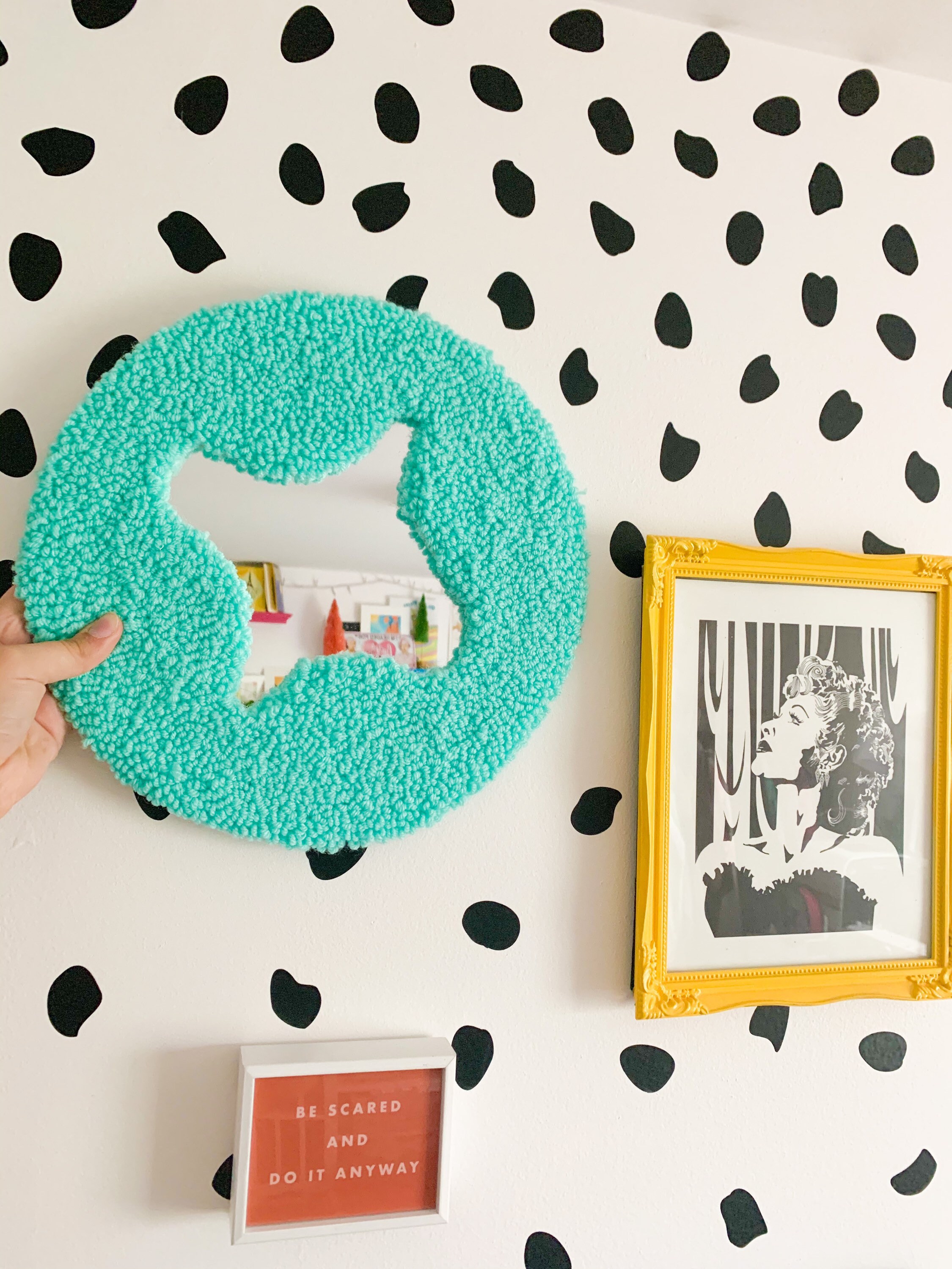 Punch Needle/tufted Funky Mirror - Etsy