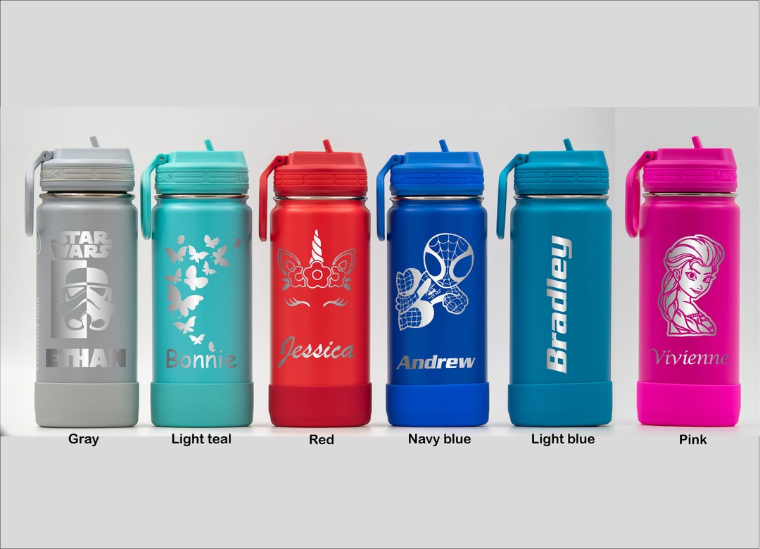 16oz Personalized ThermoFlask Stainless Steel Water Bottle, Permanent ...