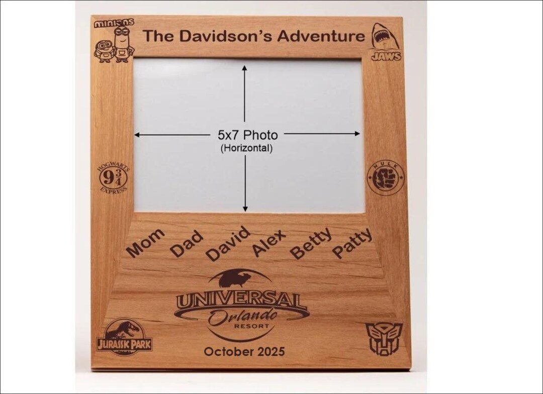 Personalized Picture Frame, Universal Studios Hollywood Orlando Florida ...