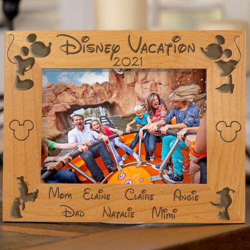 Personalized Picture Frame Disneyland Disneyworld Vacation | Etsy
