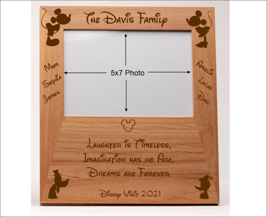 Personalized Picture Frame, Disneyland Disneyworld Disney, 4x6 and 5x7 ...
