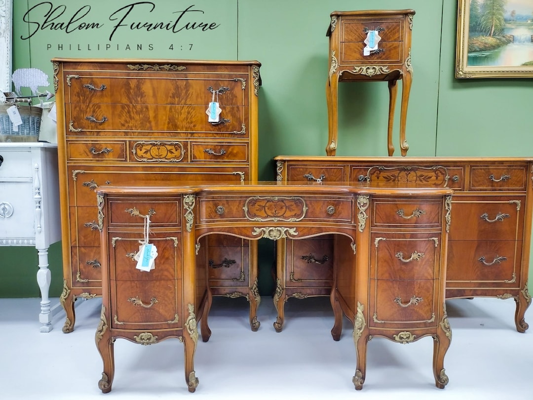 SOLD! No Longer Available!complete Rococo Style Avodire and Gilt ...