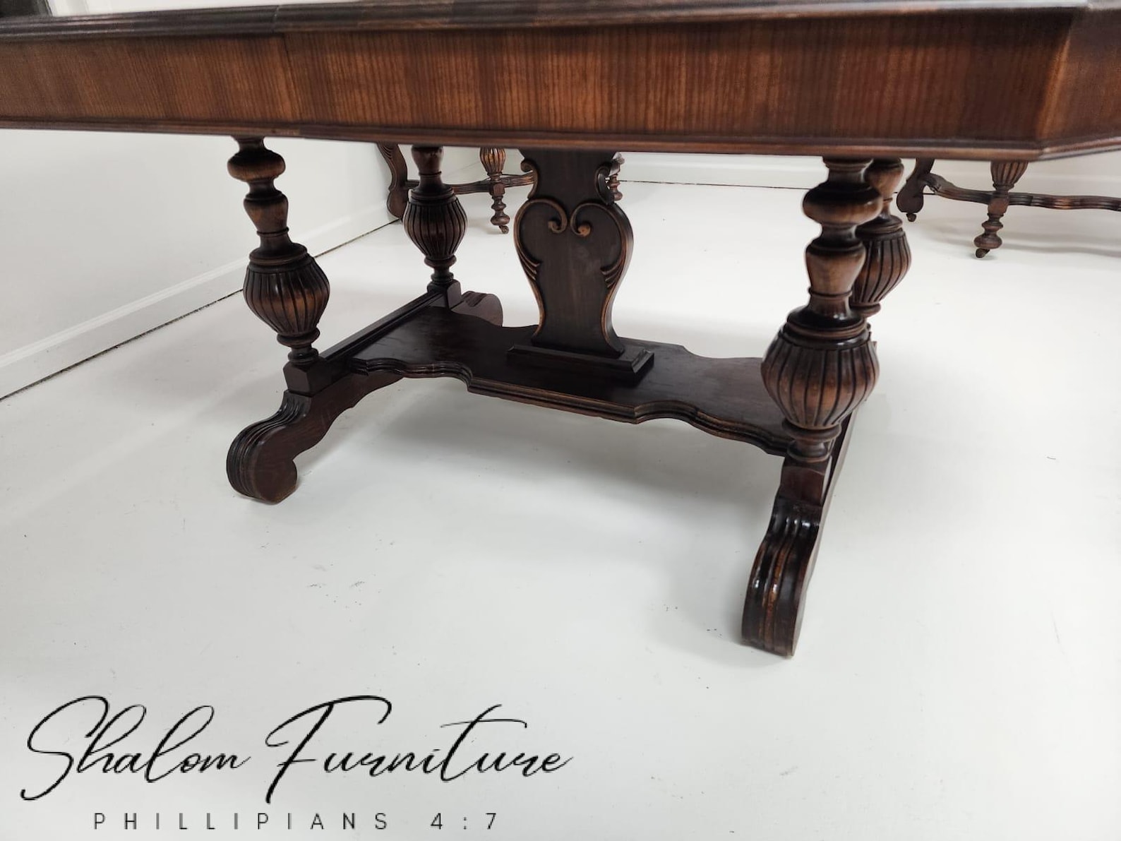 1800s Jacobean Antique Dining Table- Antique Furniture, Vintage Wooden ...