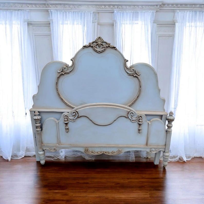 SOLD EXAMPLE -elegant Full Sized Ornate Bed - Etsy