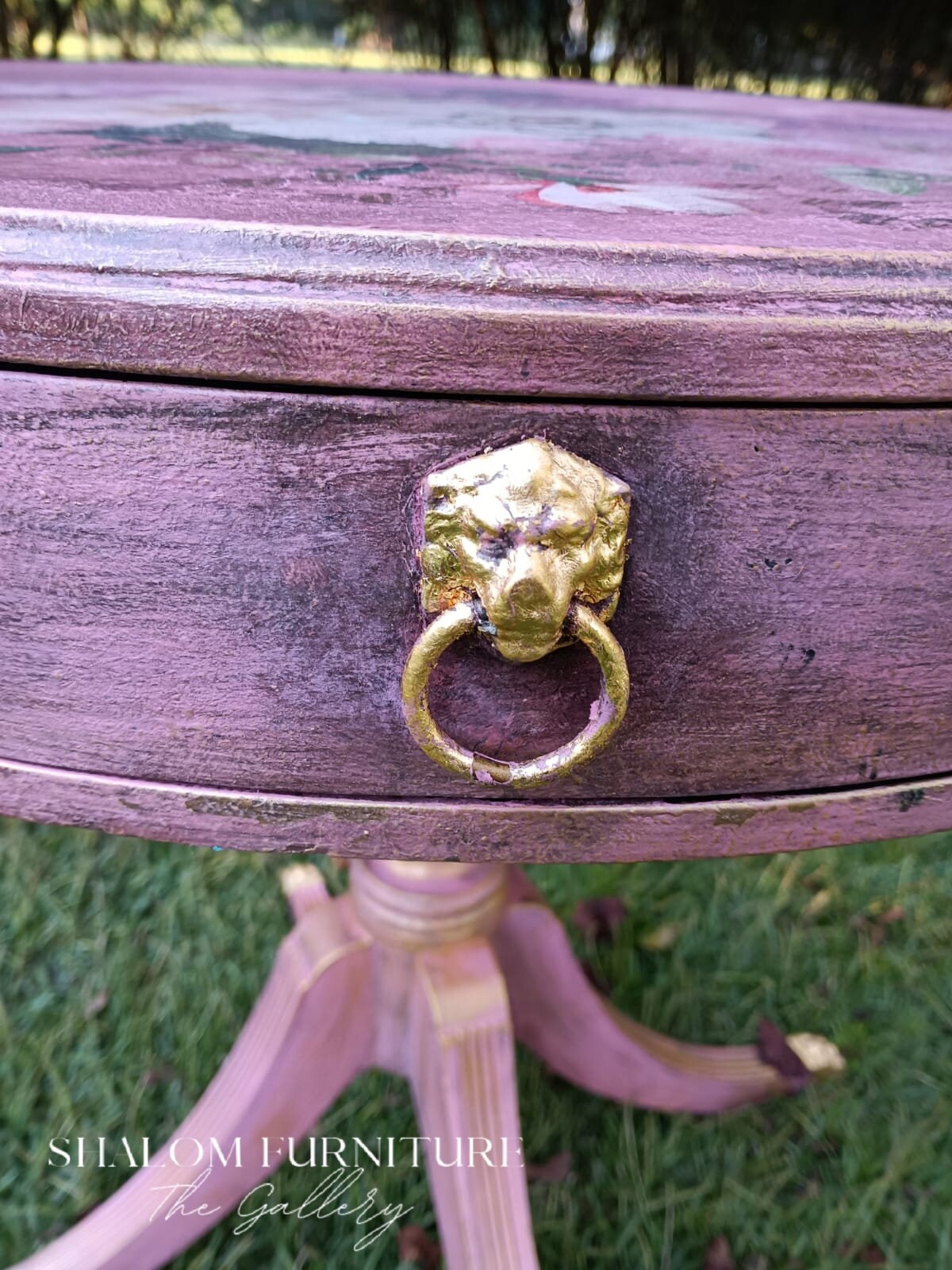 NEW Vintage Maximalist End Table, Side Table, Coffee Table. Pink Table ...