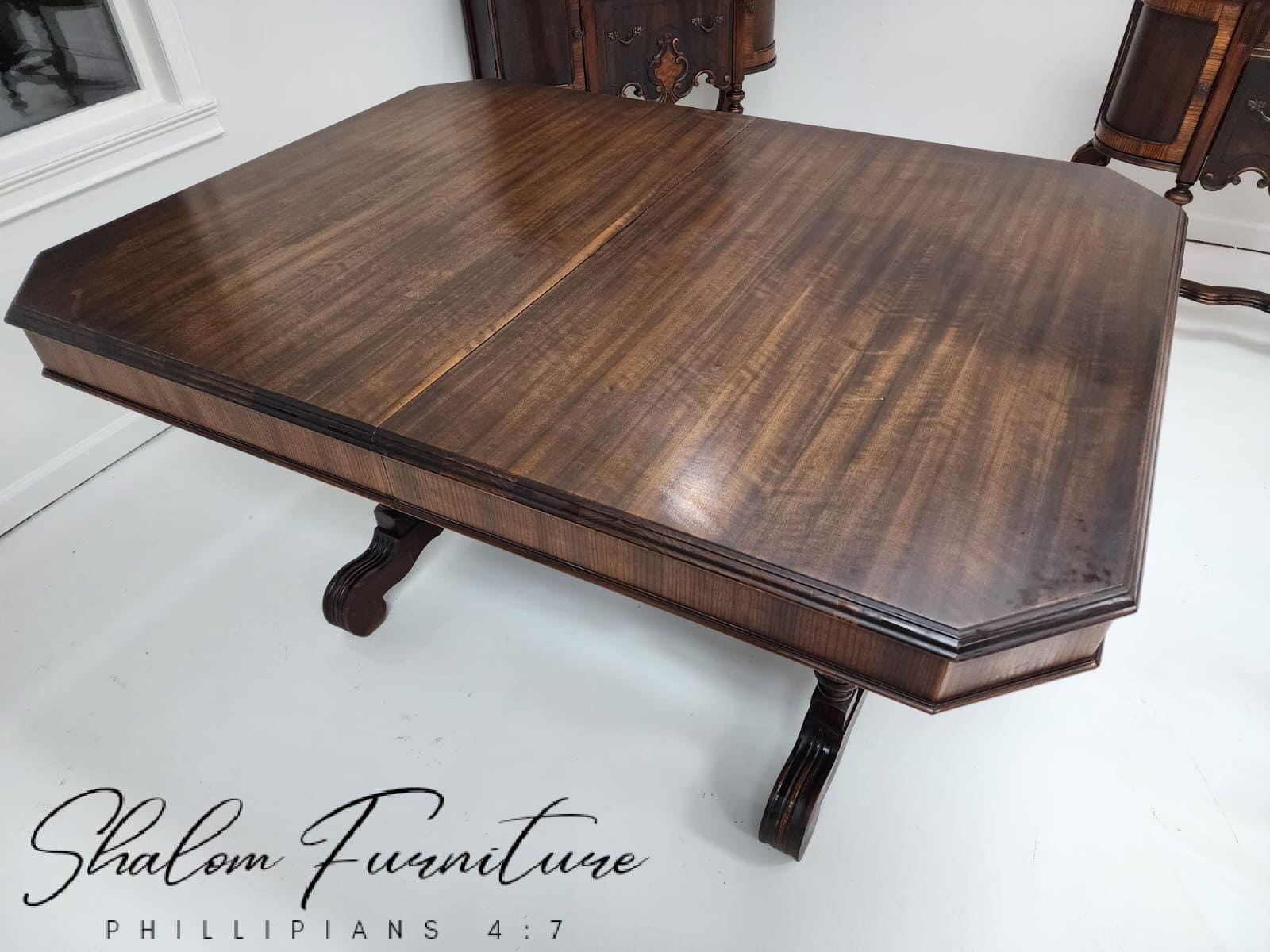 1800s Jacobean Antique Dining Table- Antique Furniture, Vintage Wooden ...