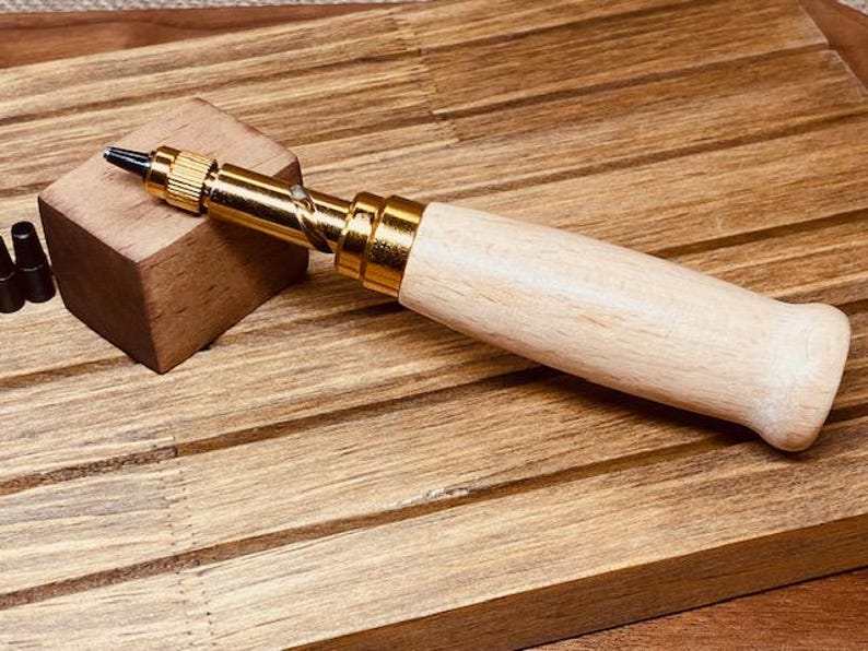 Bookbinding Japanese Screw Hole Punch Tool, Comes With 6 Size Bits ...