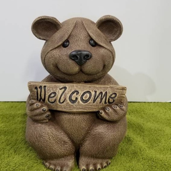 Welcome Bear Statue - Etsy
