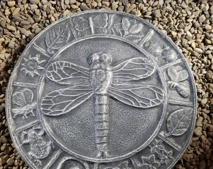 Stone Flowers Garden Art Dragonfly Hand Chipped Sandstone - Etsy