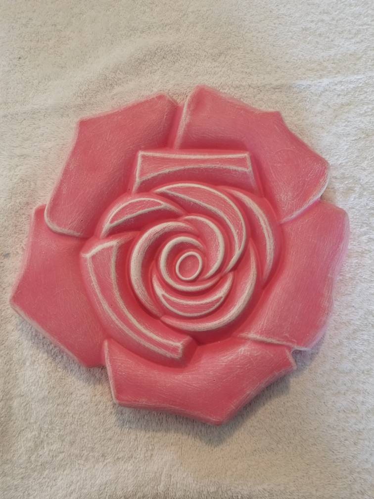Large Rose Stepping Stone Concrete - Etsy