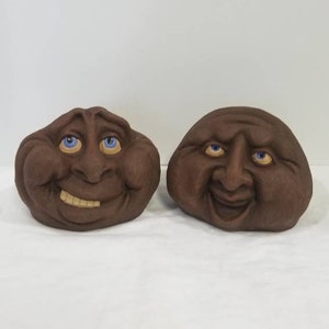 Goofy Face Rocks Pair (2) - Etsy