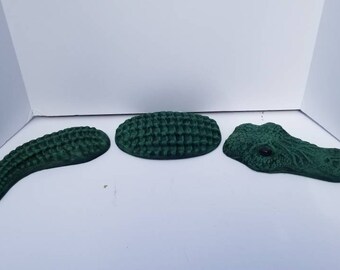 3 Piece Alligator Statue Concrete Alligator Yard Ornaments - Etsy