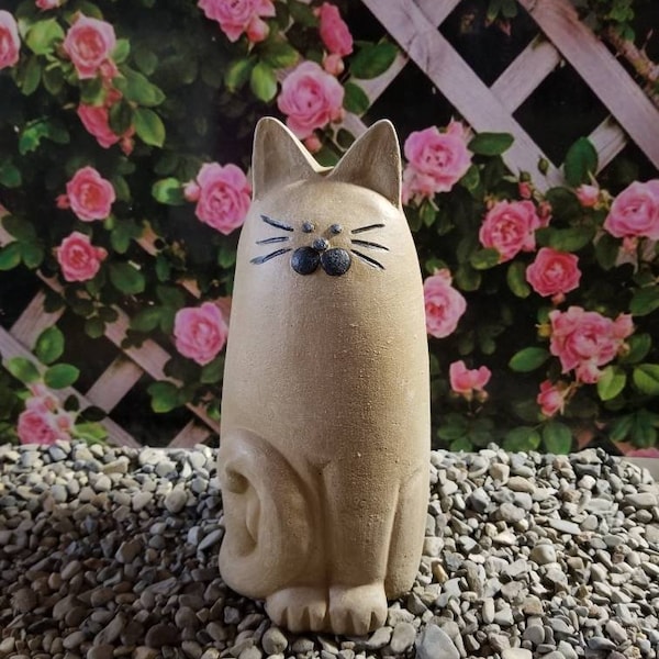 Tall Cat Statue - Etsy