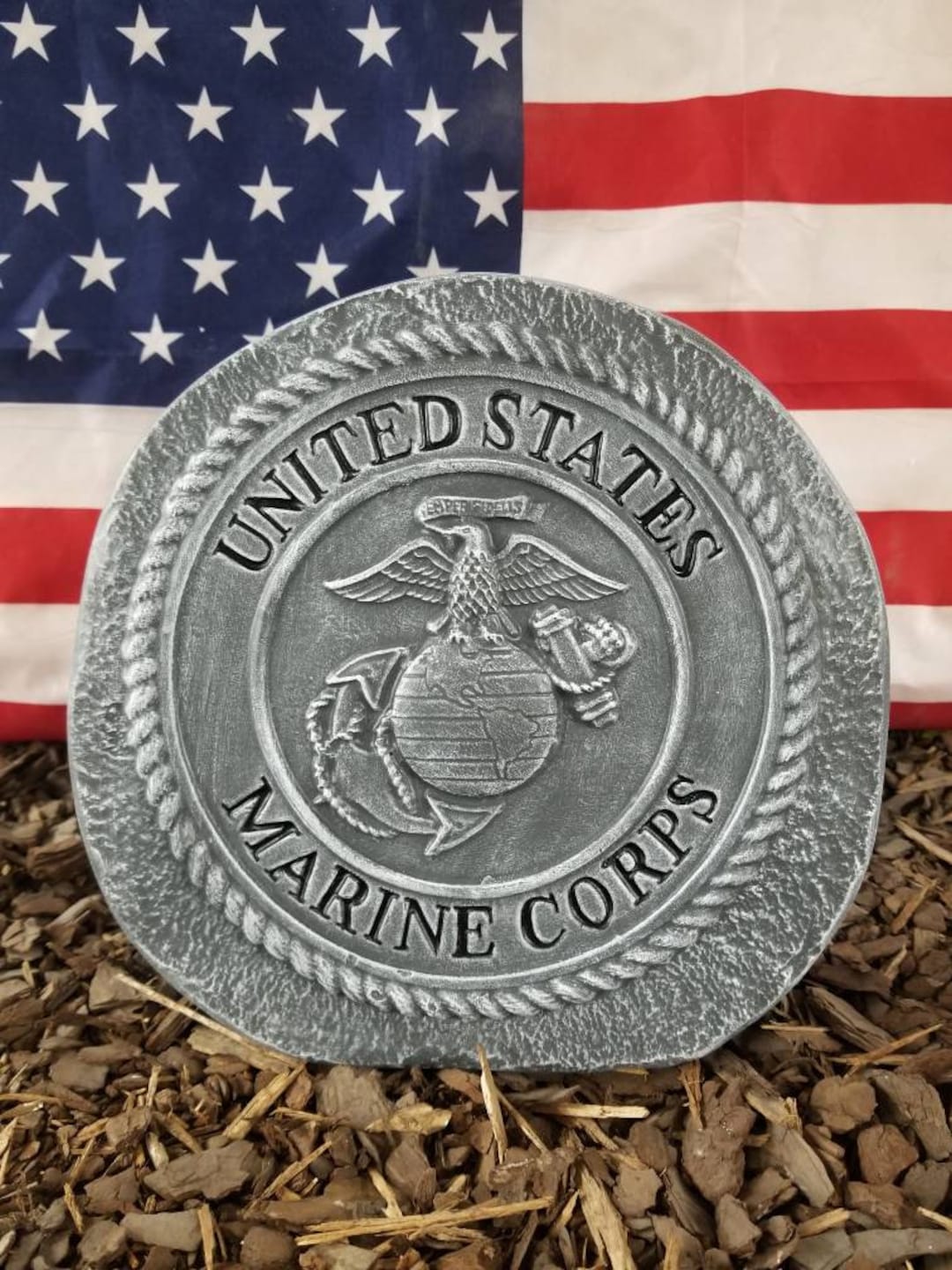 United States Marine Corps Plaquered Stone - Etsy